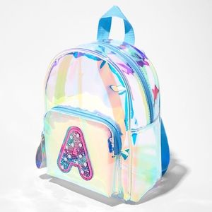 Claire's | Accessories | Claires Holographic Initial Mini Backpack ...